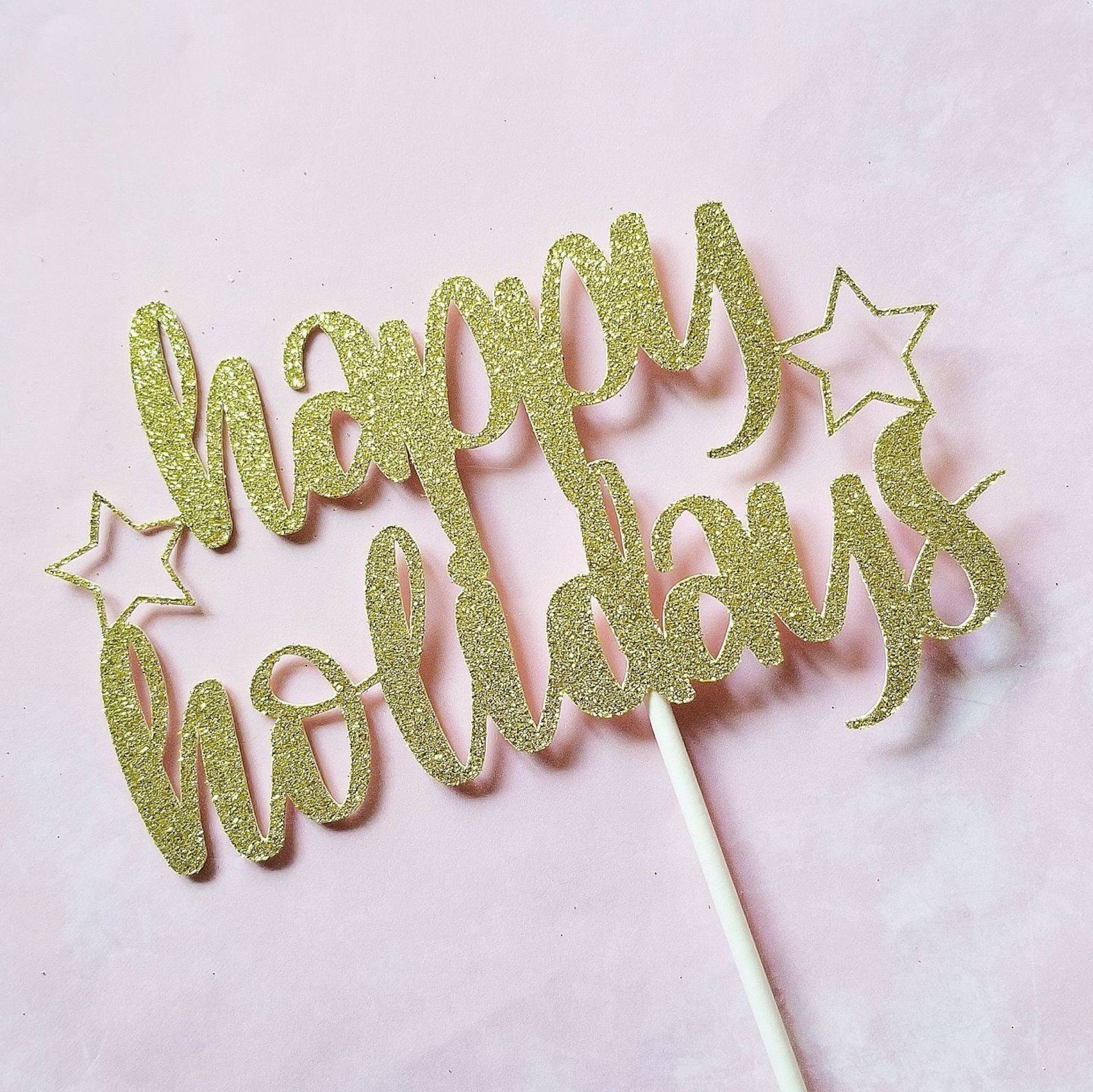 HAPPY HOLIDAYS Cake Topper Christmas Cake Topper Holiday - Etsy