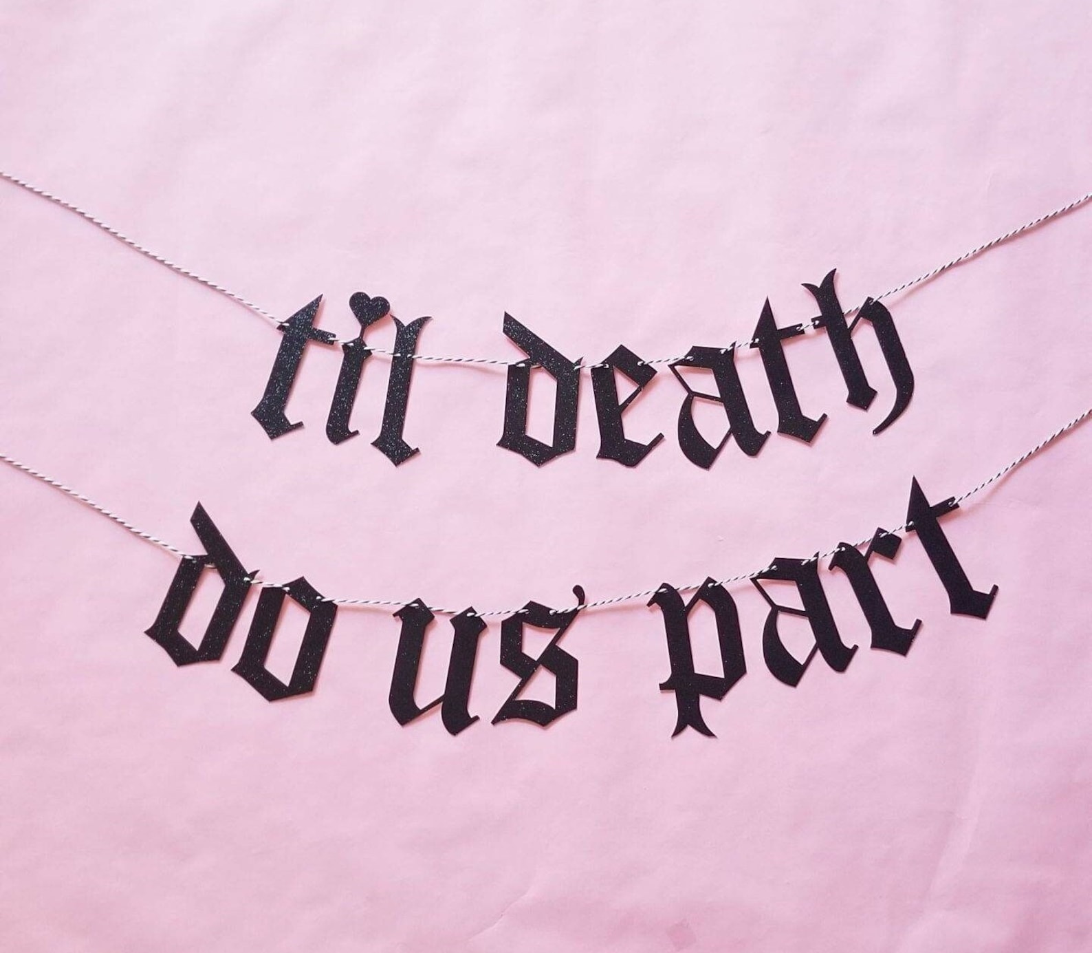 Til Death Do Us Part Banner Wedding Banner Goth Wedding - Etsy