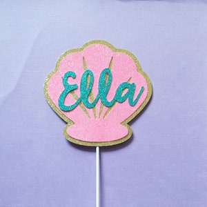 Personalized Mermaid Cake Topper- Custom Cake Topper- Under the Sea ...