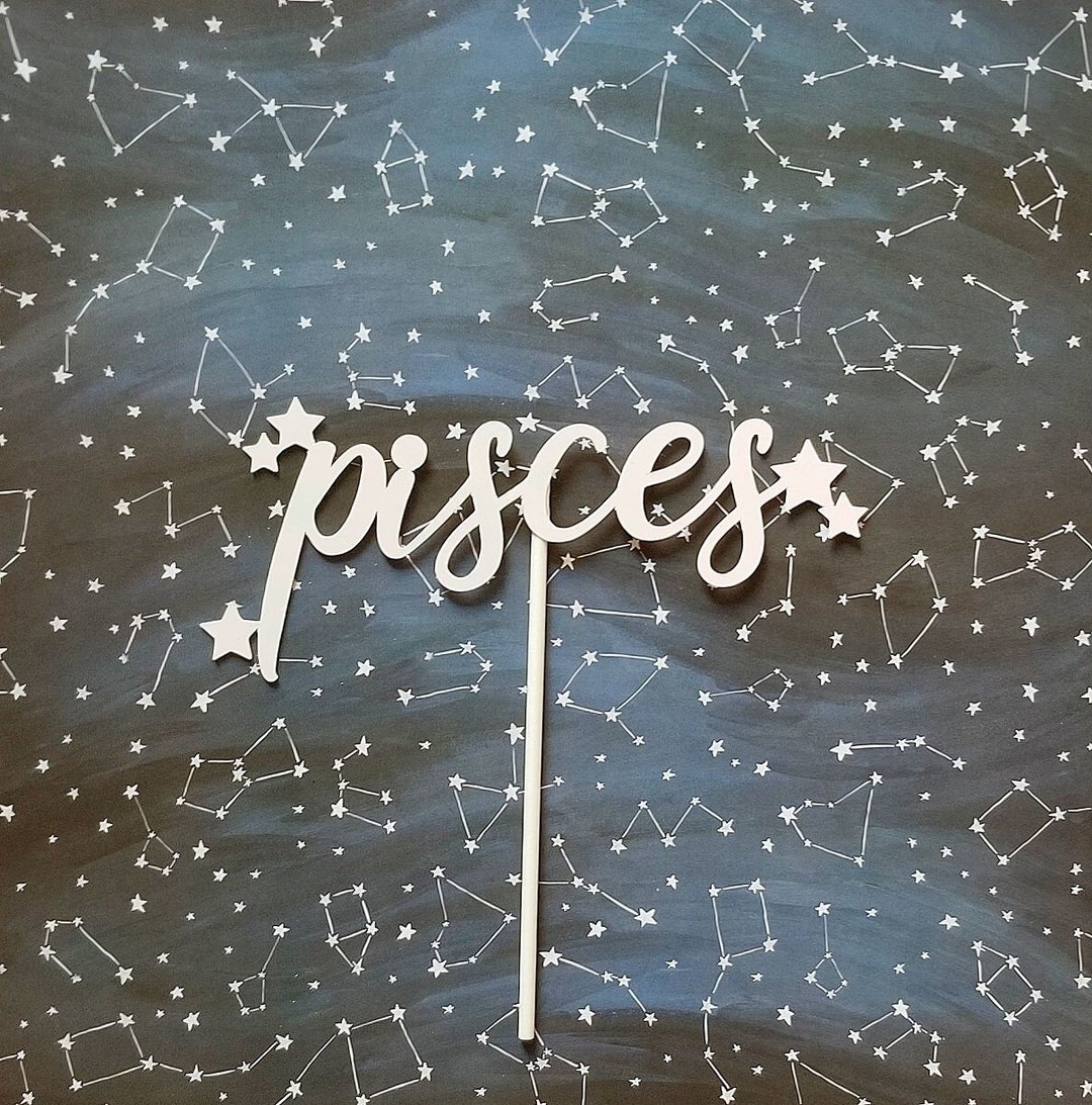 Pisces Cake Topper- Zodiac Cake Topper-pisces Party Decor- Birthday ...