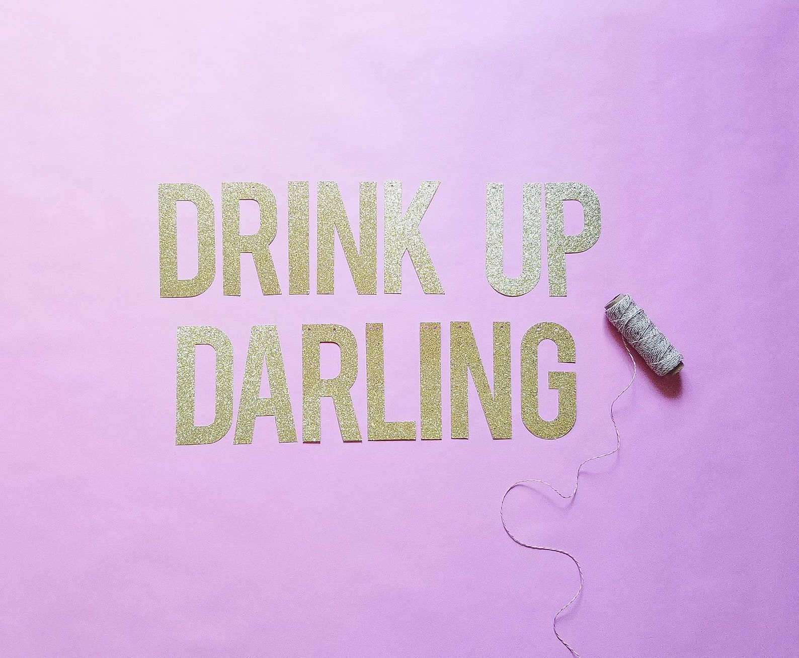 DRINK UP DARLING Party Banner-bar Decor-bar Sign-wall Decor-birthday ...