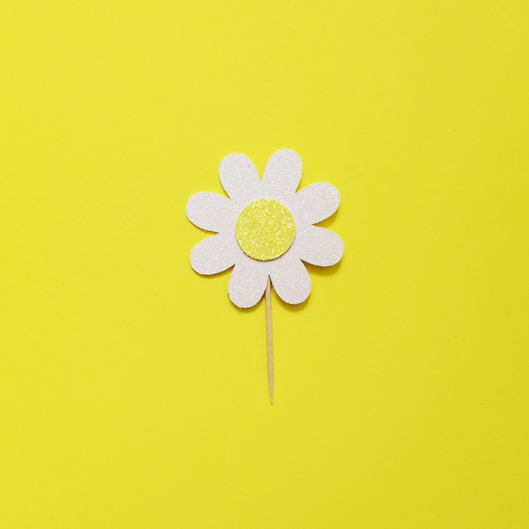 Daisy Cupcake Toppers-set of 12-flower Cupcake Toppers-birthday-spring ...