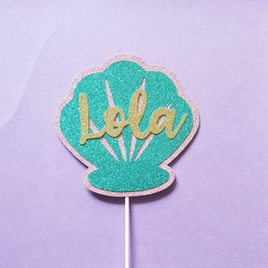 Personalized Mermaid Cake Topper- Custom Cake Topper- Under the Sea ...
