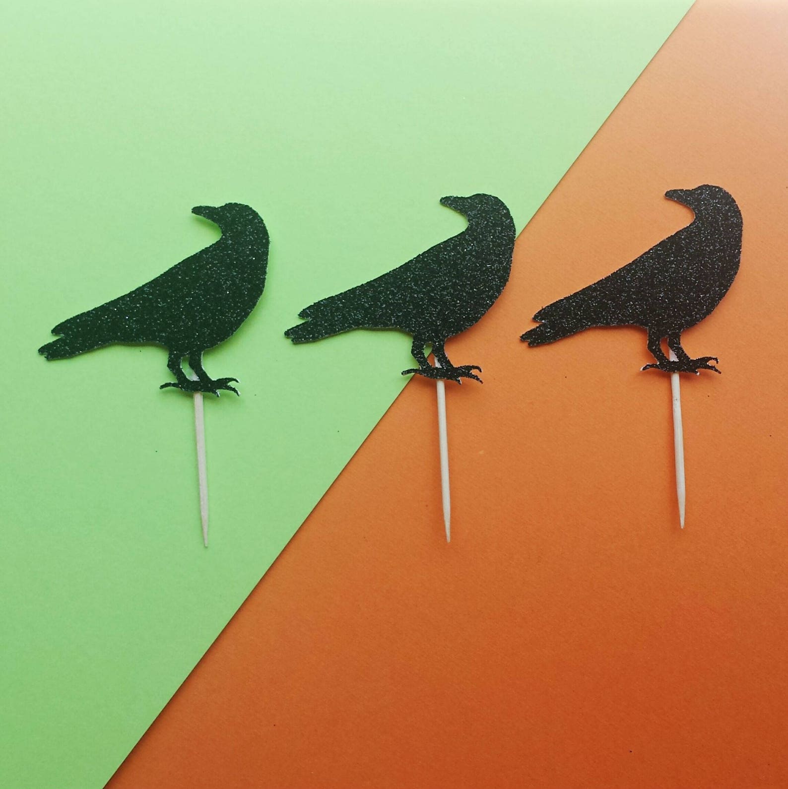 Raven Cupcake Toppers set of | Etsy