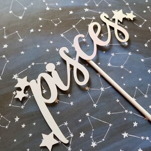 Pisces Cake Topper- Zodiac Cake Topper-pisces Party Decor- Birthday ...