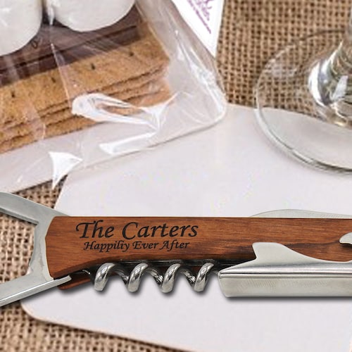 Engraved Corkscrew Wedding Favors Custom Corkscrew Wine - Etsy