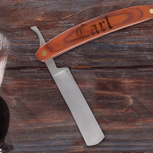 Personalized Straight Razor Engraved Shavette Razor Custom - Etsy