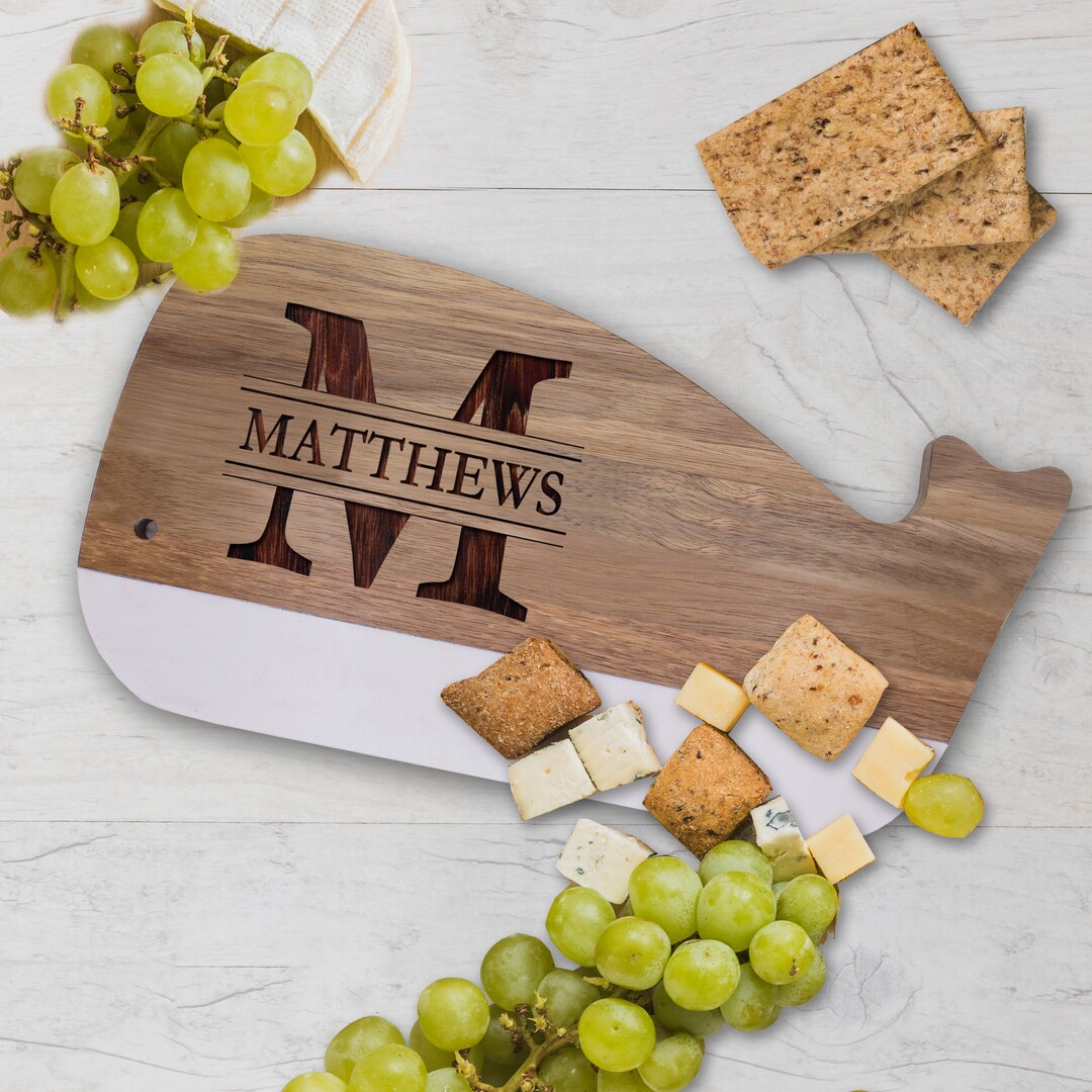 Whale Cheese Board, Whale Serving Board, Custom Personalized Whale ...