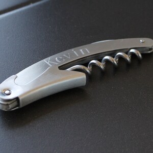Personalized Steel Corkscrew - Groomsmen Gifts - Wedding Party Gifts ...