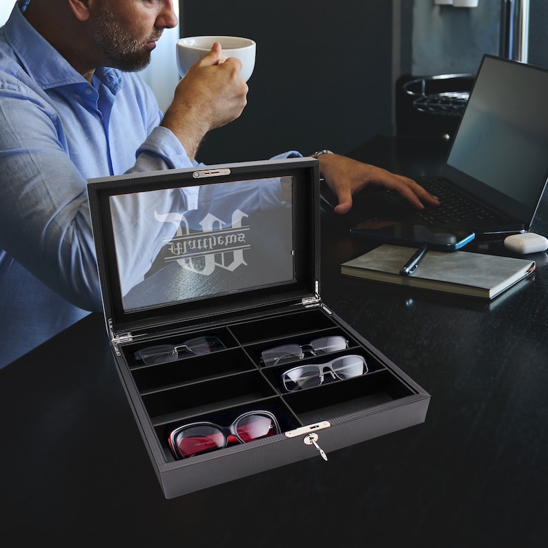 Custom Engraved 8 Slot Sunglasses Box Multiple Sunglasses | Etsy