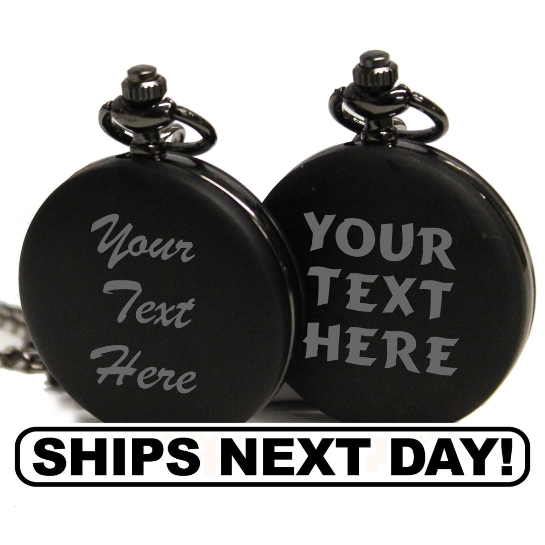 Engraved Pocket Watch, Customized Pocket Watch With Chain, Custom ...