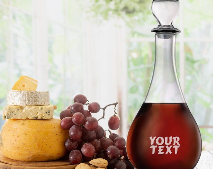 Wine Carafe, Engraved Wine Decanter, Personalized Wine Decanter ...