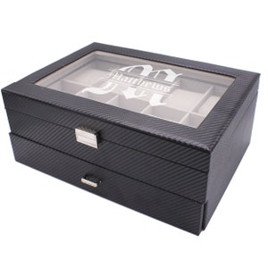 Personalized Watch and Sunglasses Box With Drawer, Engraved Sunglasses ...