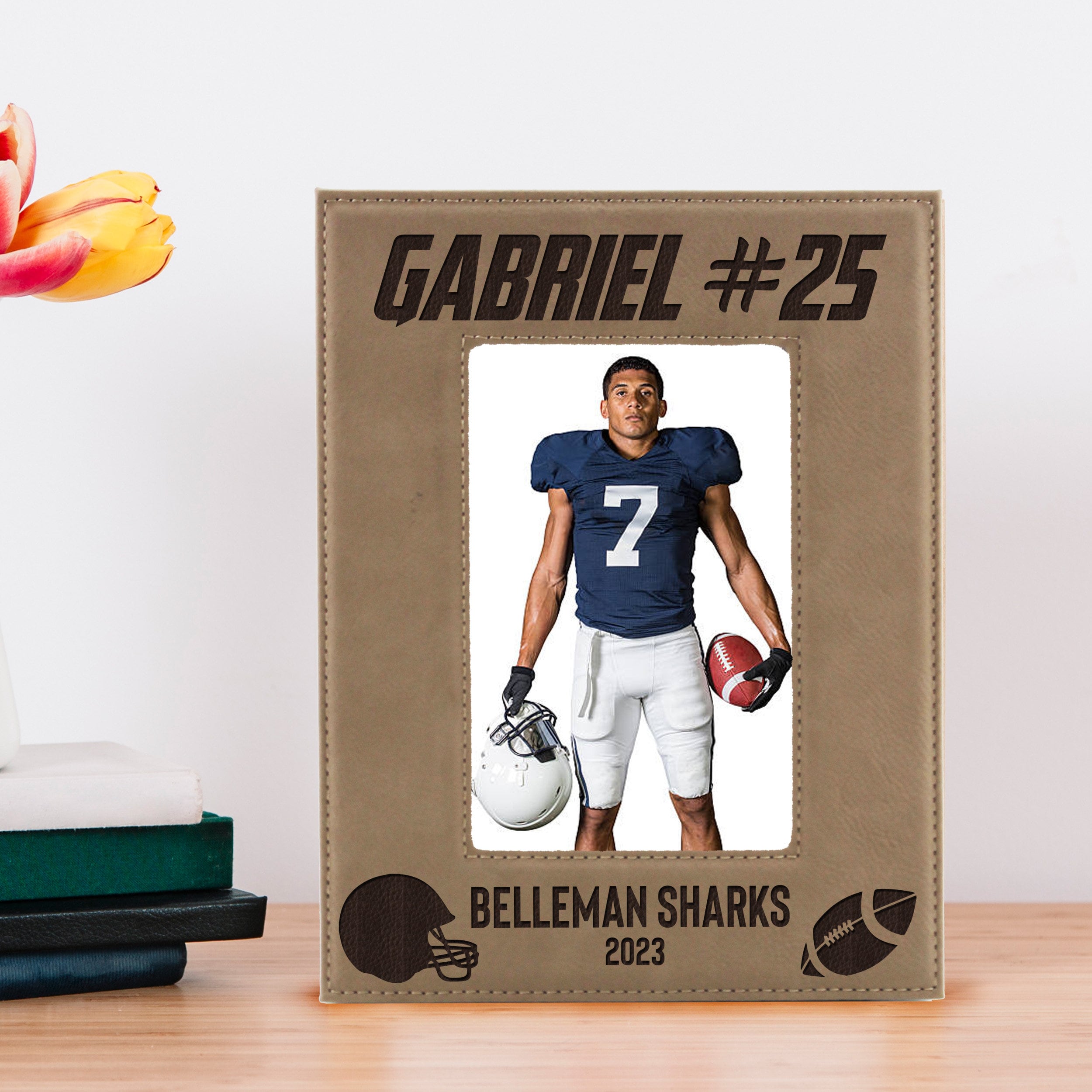 Personalized Football Picture Frame, Football Frame, Football Gifts for ...