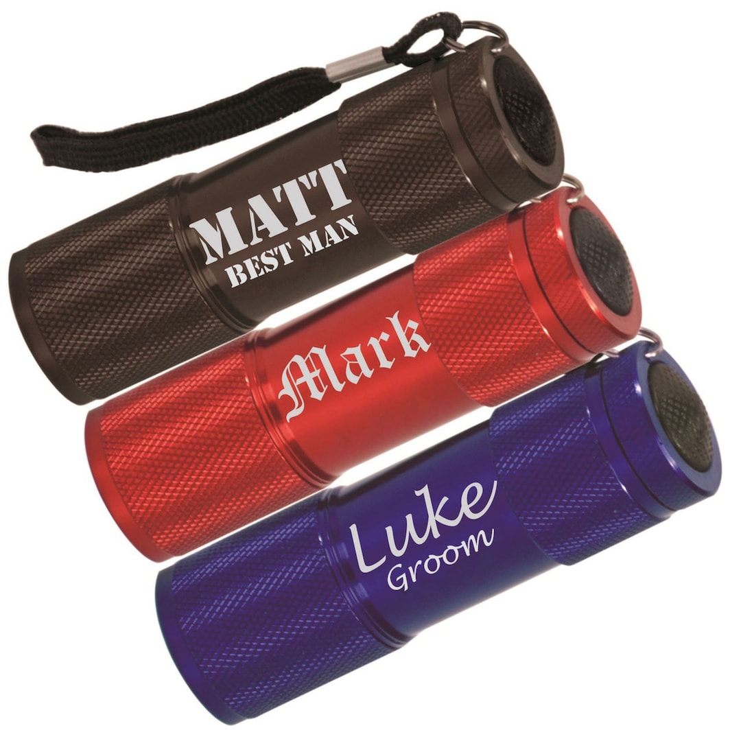 Engraved Flashlight, Personalized LED Flashlight, Monogrammed Groomsmen ...