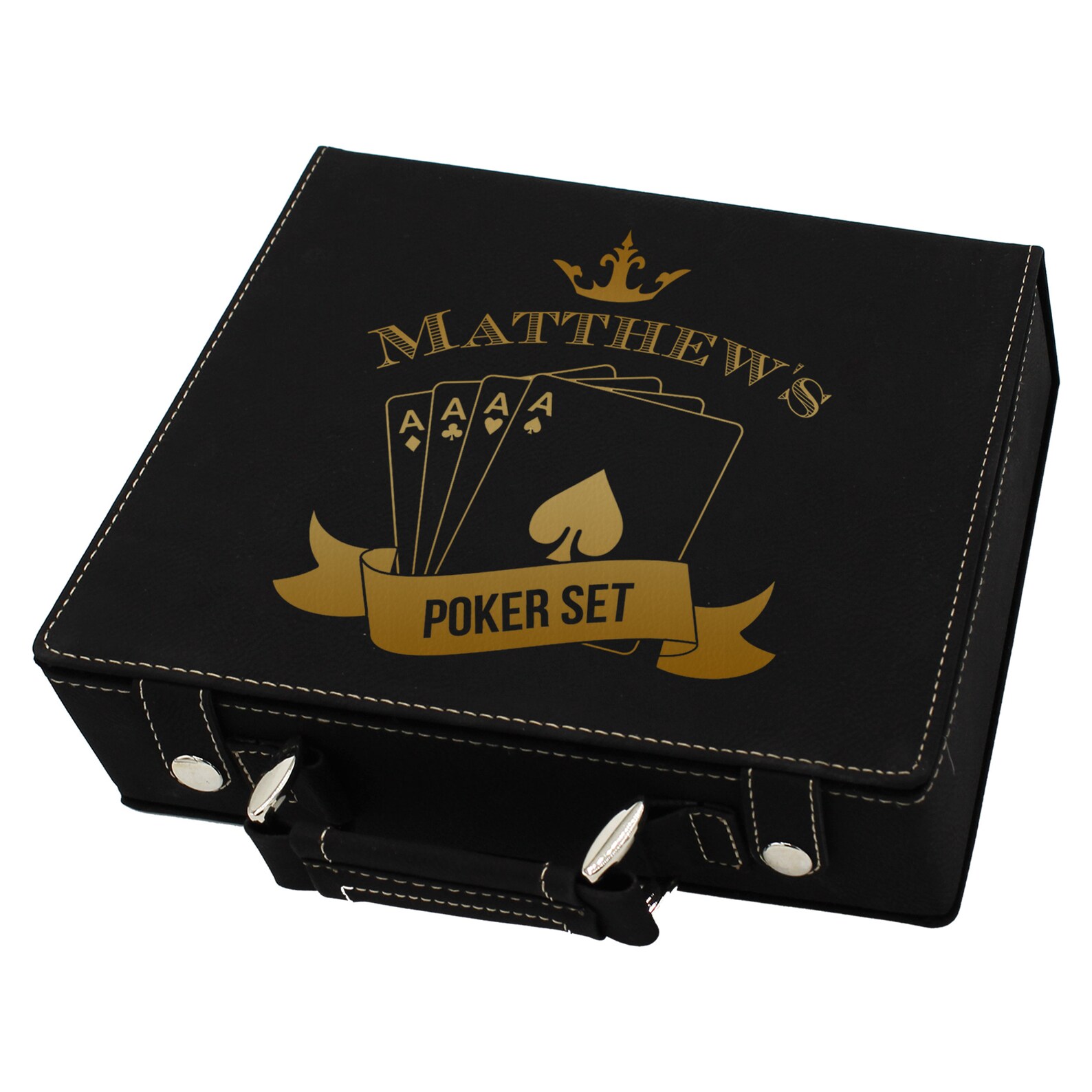 Poker Player Gifts, Poker Set, Personalized Poker Case, Engraved Poker ...