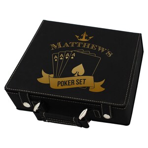 Poker Player Gifts, Poker Set, Personalized Poker Case, Engraved Poker ...