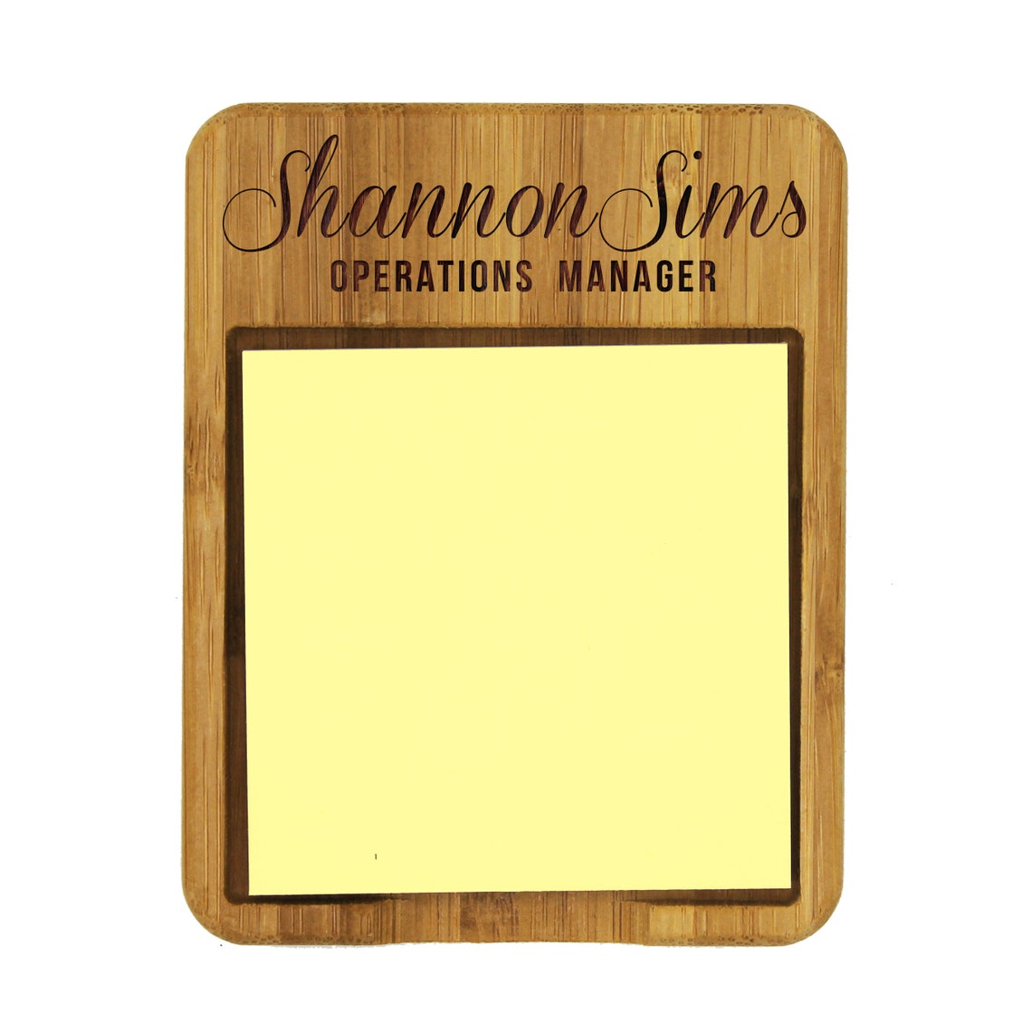 Wood Sticky Note Holder Personalized Sticky Notes Desk Gift | Etsy