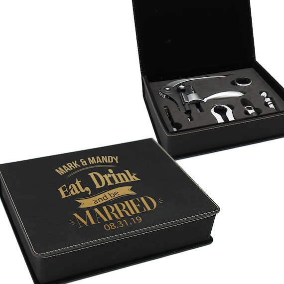 Wine Gift Set Wine Tools 5Pc Wine Opener Set Personalized | Etsy