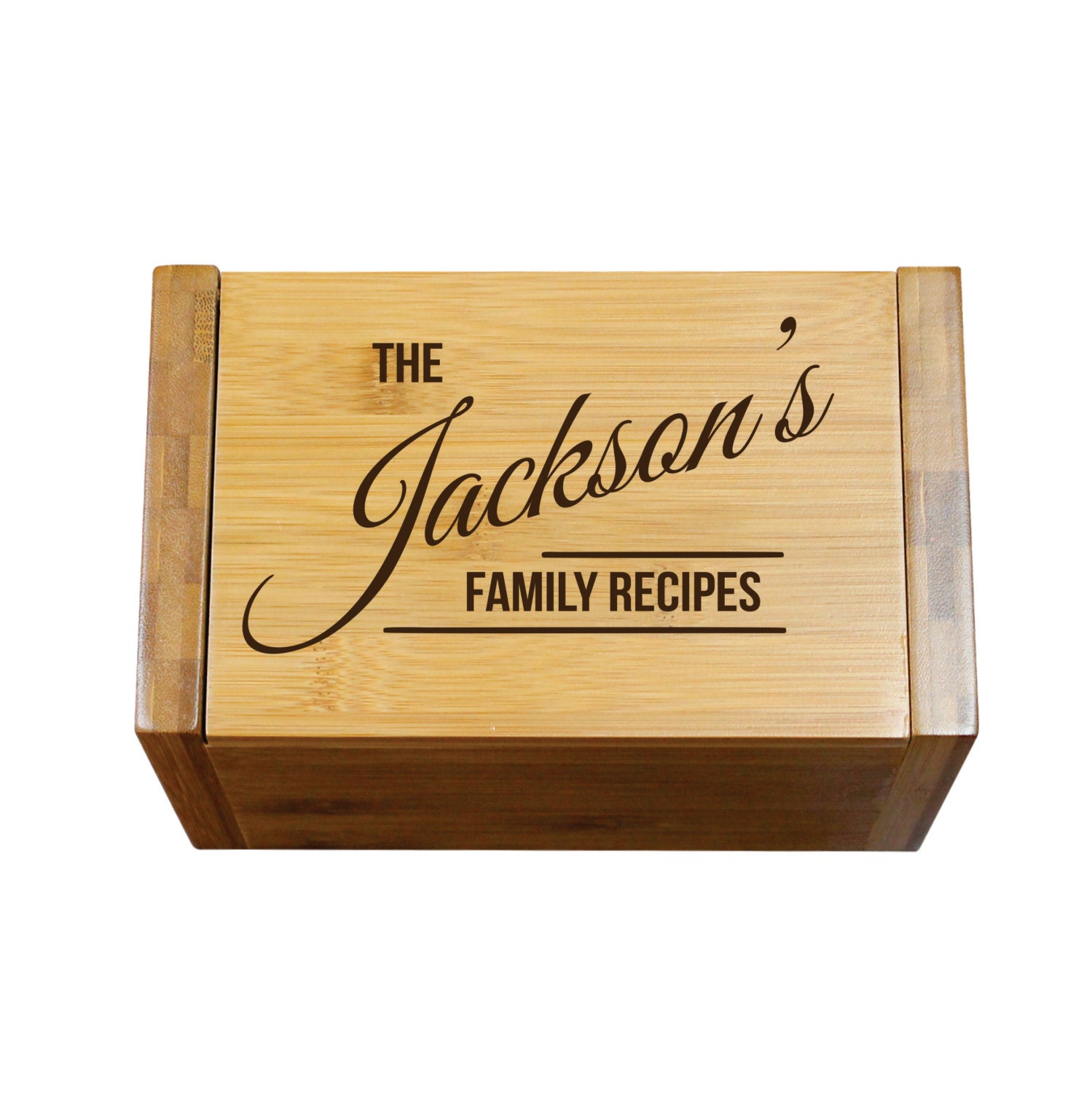 Custom Wood Recipe Box, Personalized Recipe Organizer, Kitchen Gifts ...