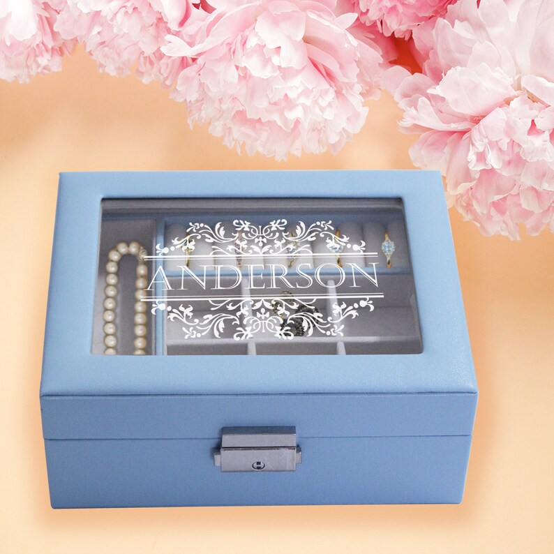 Personalized Jewelry Case, Engraved Jewelry Box, Custom Jewelry Box for ...