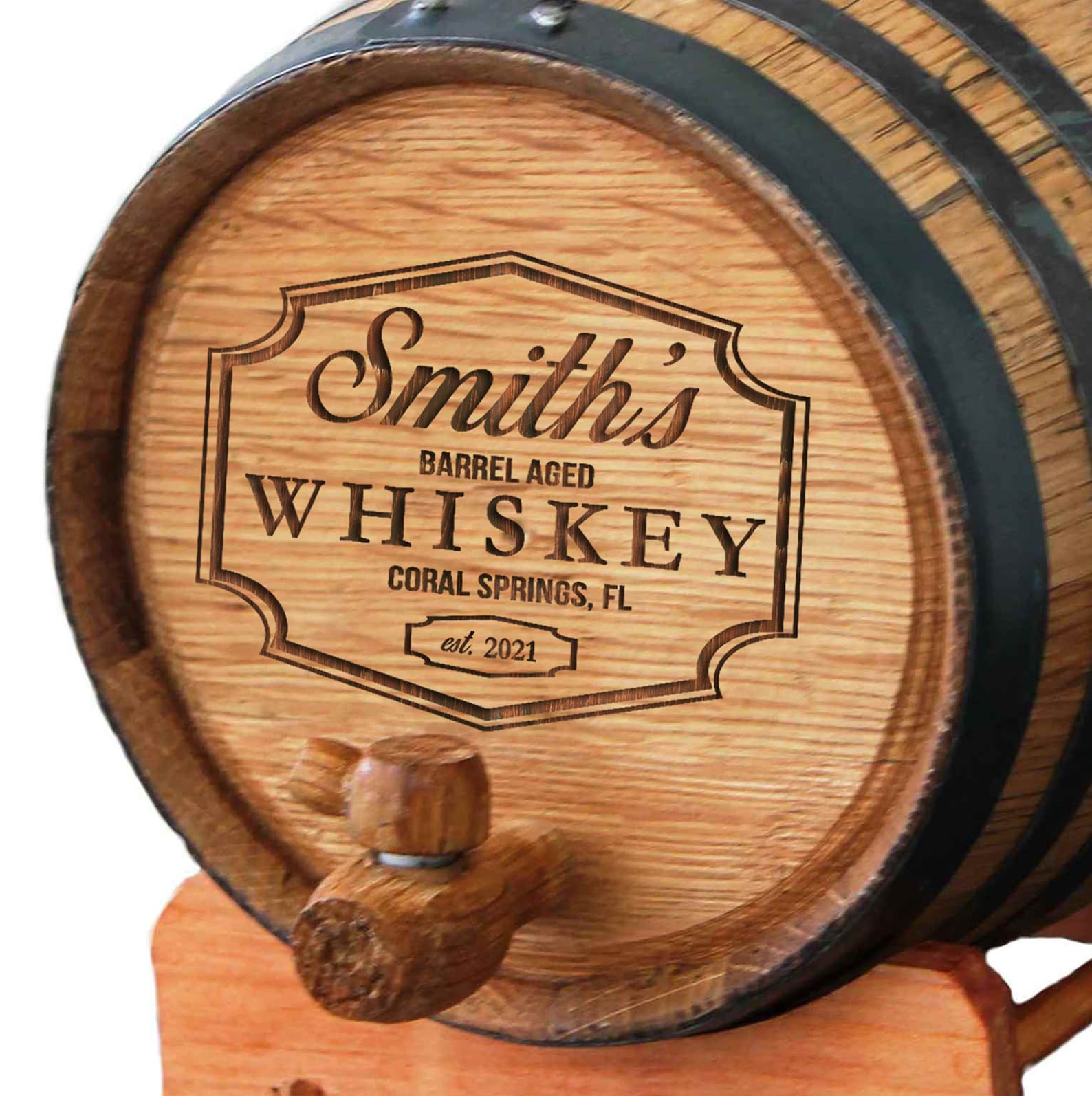 Personalized Whiskey Barrel, 1 or 2 or 3 Liter Mini Oak Whiskey Barrel ...
