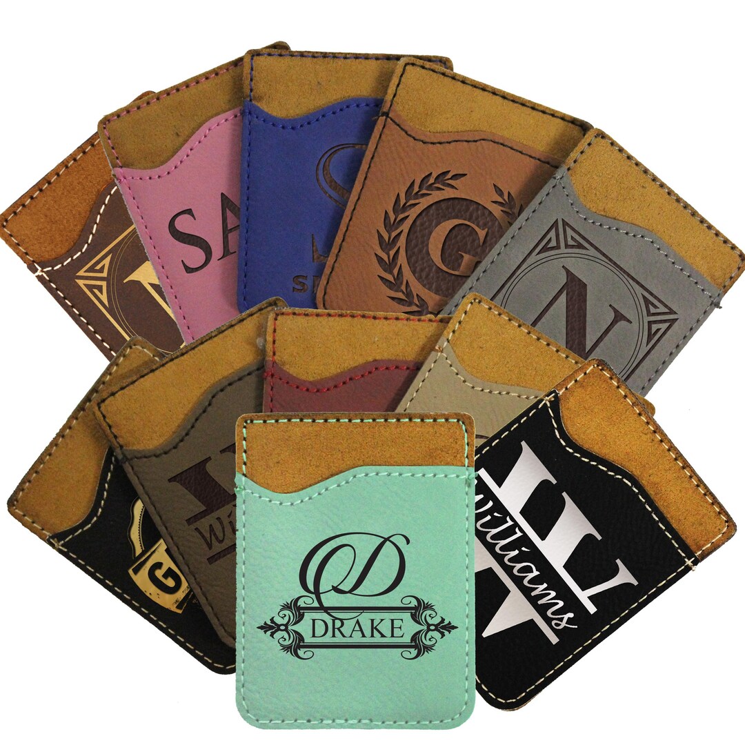 Personalized Phone Wallet, Stick on Wallet, Adhesive Card Holder, Cell ...