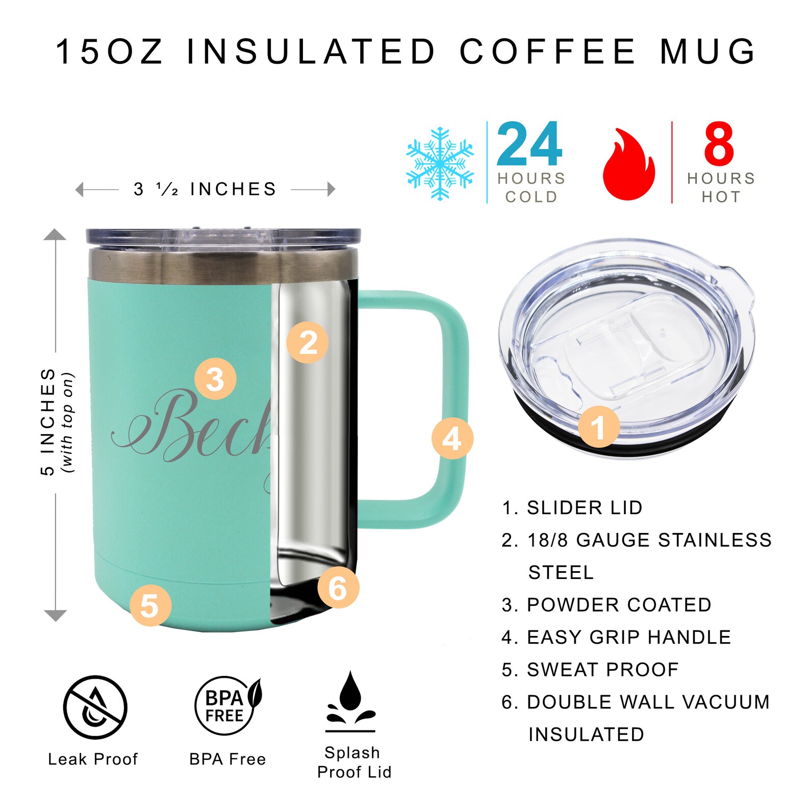 Personalized Insulated Coffee Mug Engraved Stainless Steel - Etsy