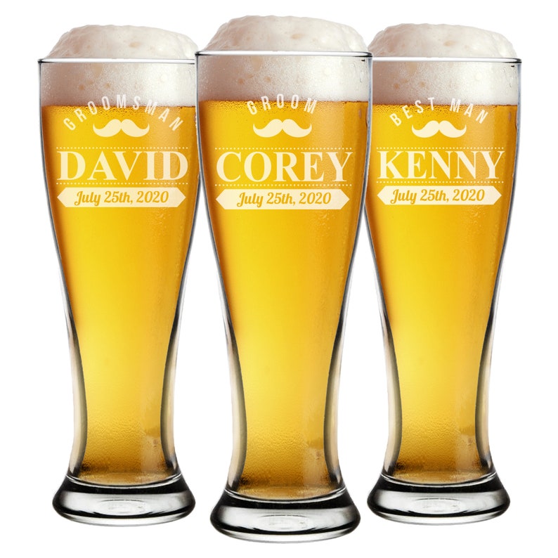 Personalized Pilsner Glass Engraved Beer Glasses Custom Beer | Etsy