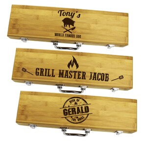 Personalized Grill Set, BBQ Set, Grill Tools, Grill Accessories ...