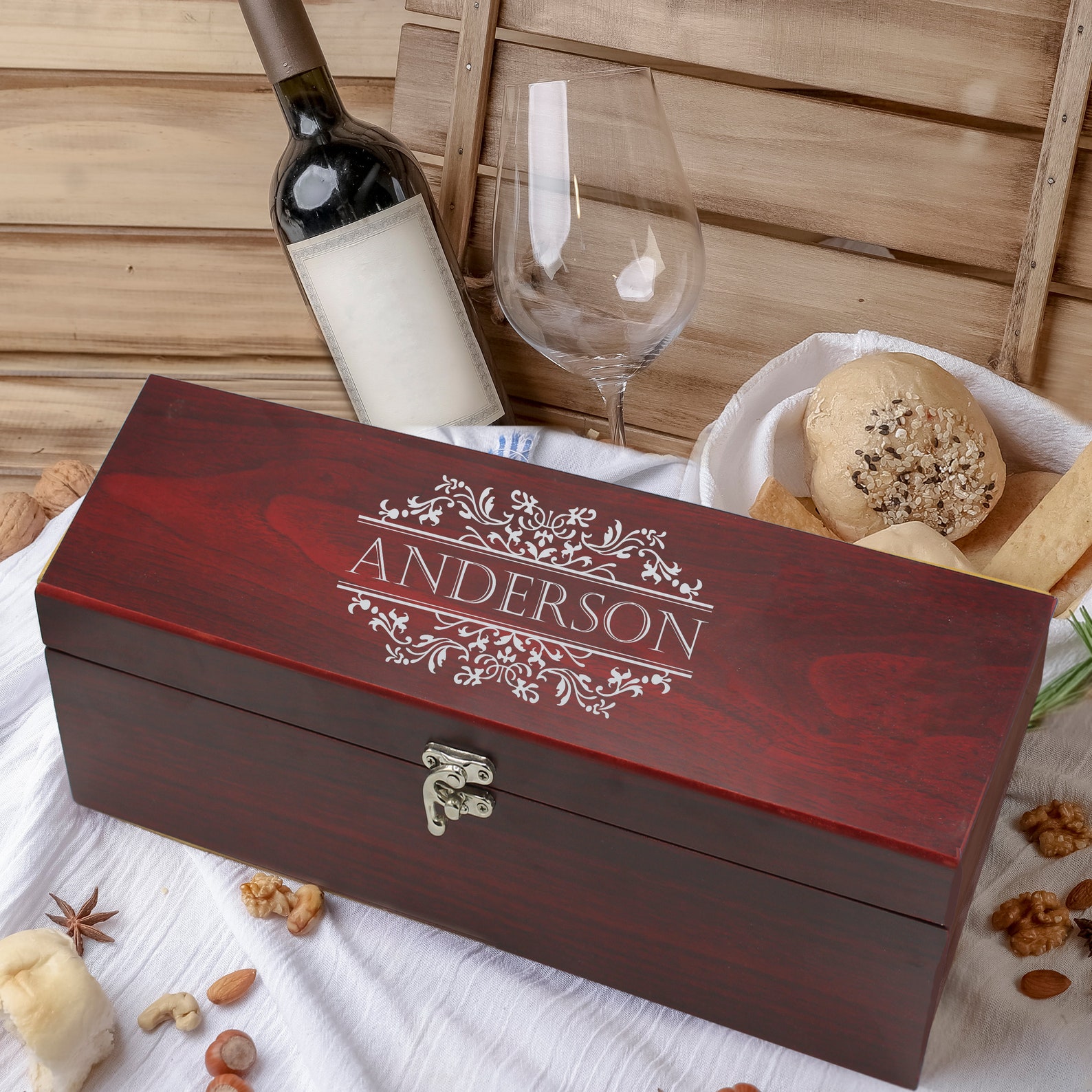 Personalized Wine Box, Ceremony Wine Box, Wooden Wine Box, Wine Gifts ...
