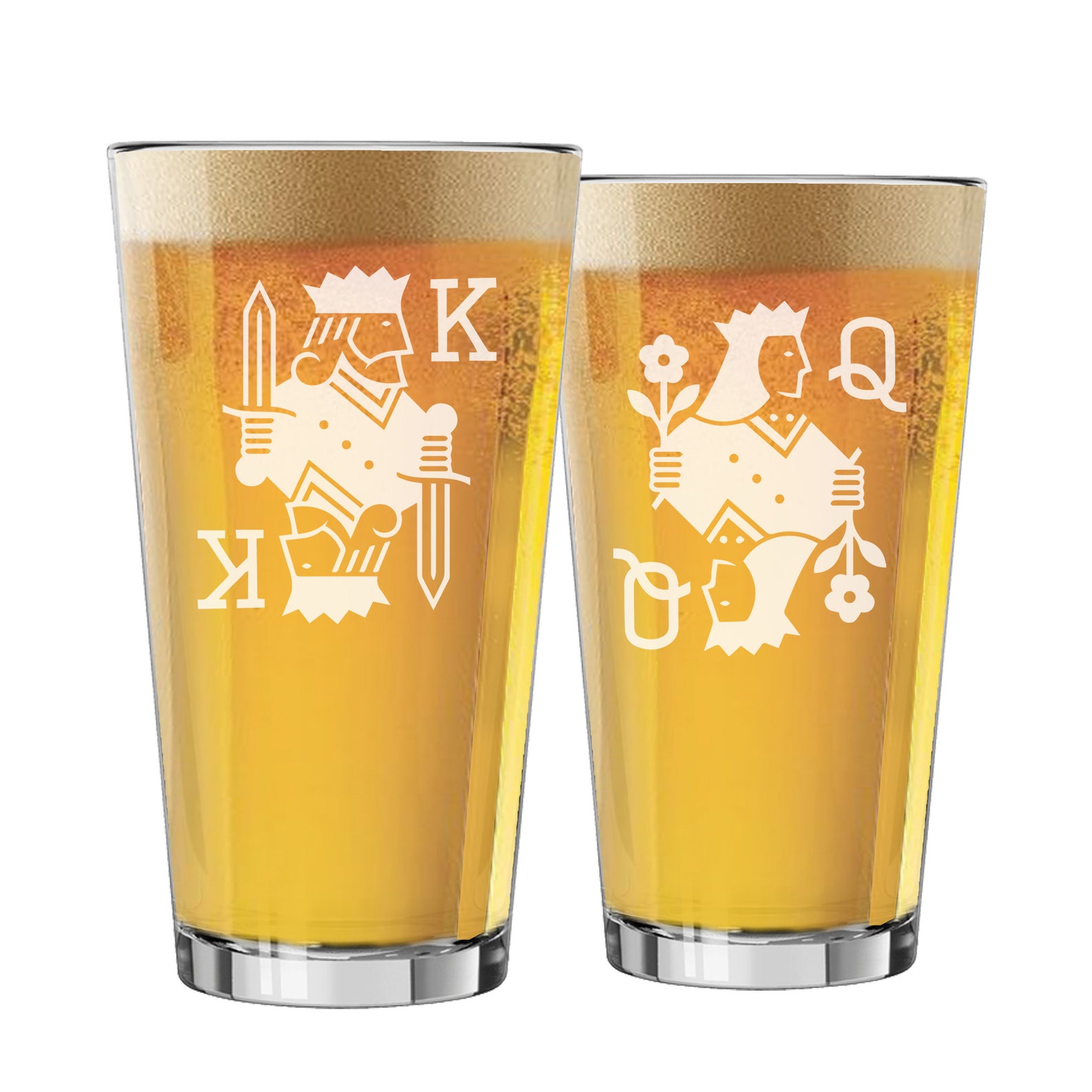 Custom King and Queen Glasses, King and Queen Wine Glasses, Royalty ...