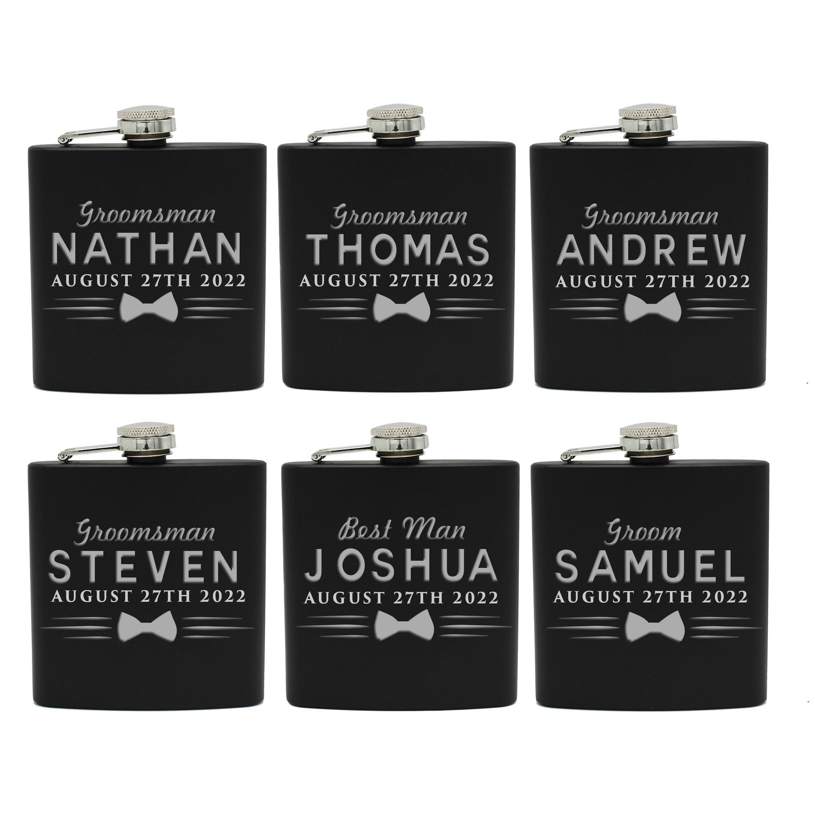 Groomsmen Flask Set Personalized Flask Set Personalized - Etsy