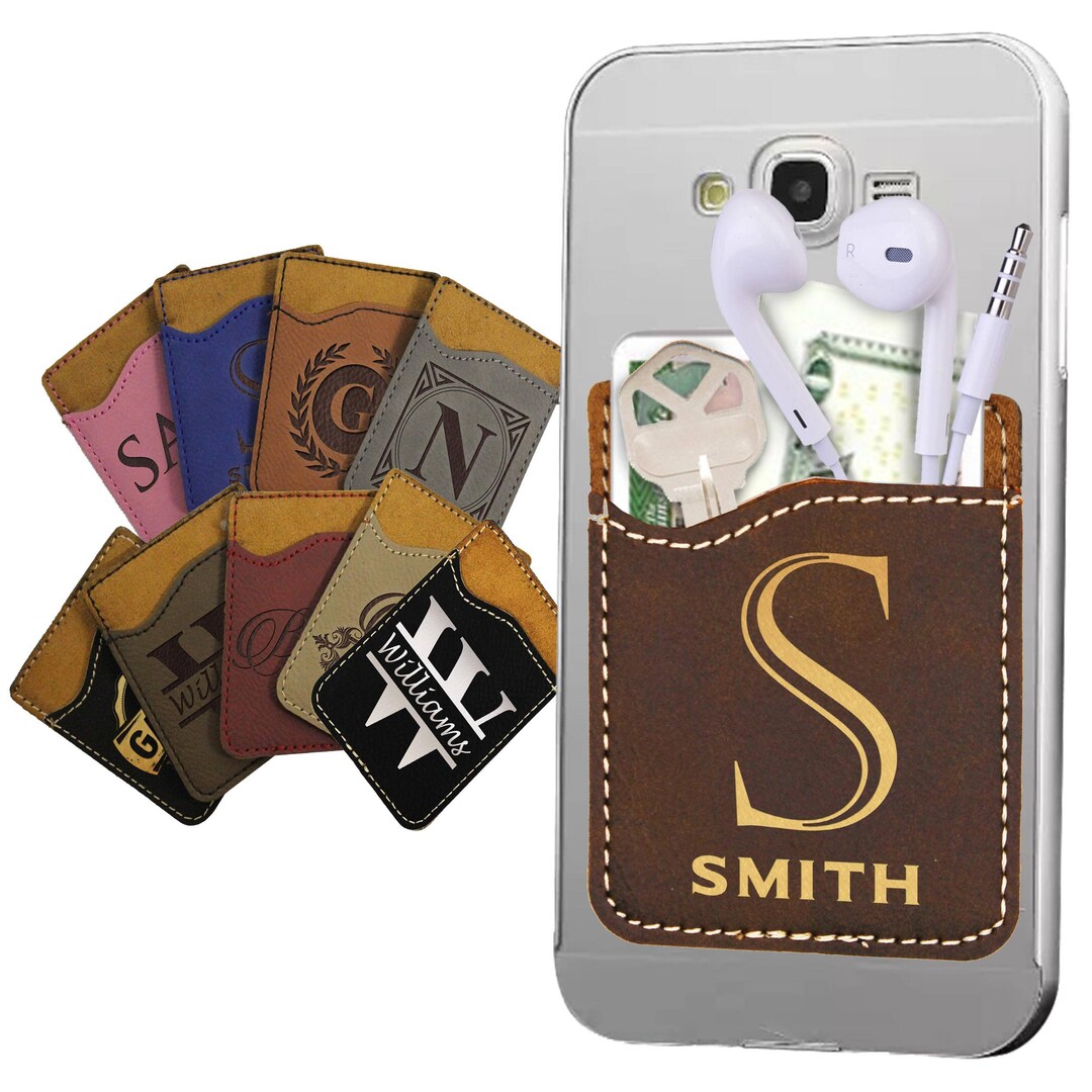 Adhesive Card Wallet, Personalized Cell Phone Wallet, Stick on Card ...