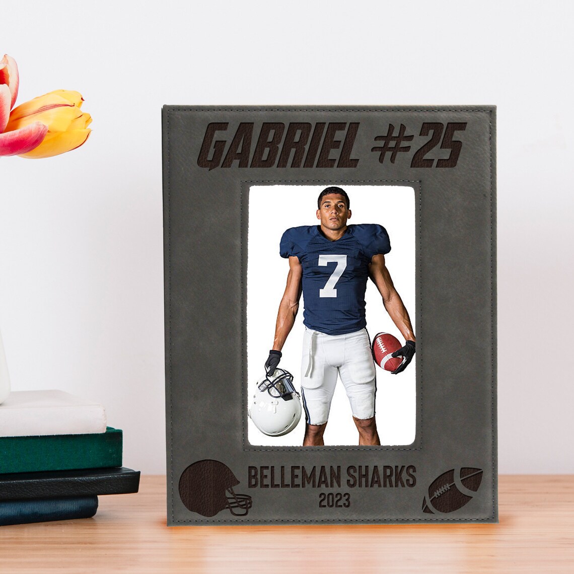 Personalized Football Picture Frame, Football Frame, Football Gifts for ...