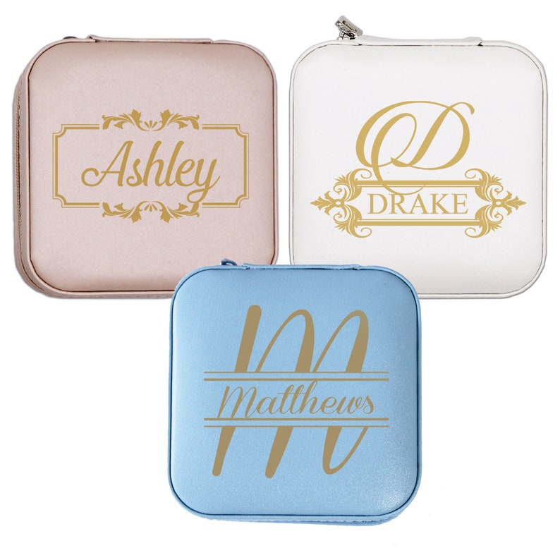 Monogrammed Travel Jewelry Organizer, Girl Jewelry Box Personalized ...