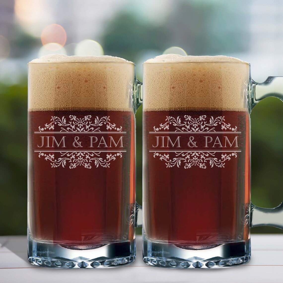 Personalized Couples Beer Mugs, Custom Anniversary Beer Mug Set of 2 ...