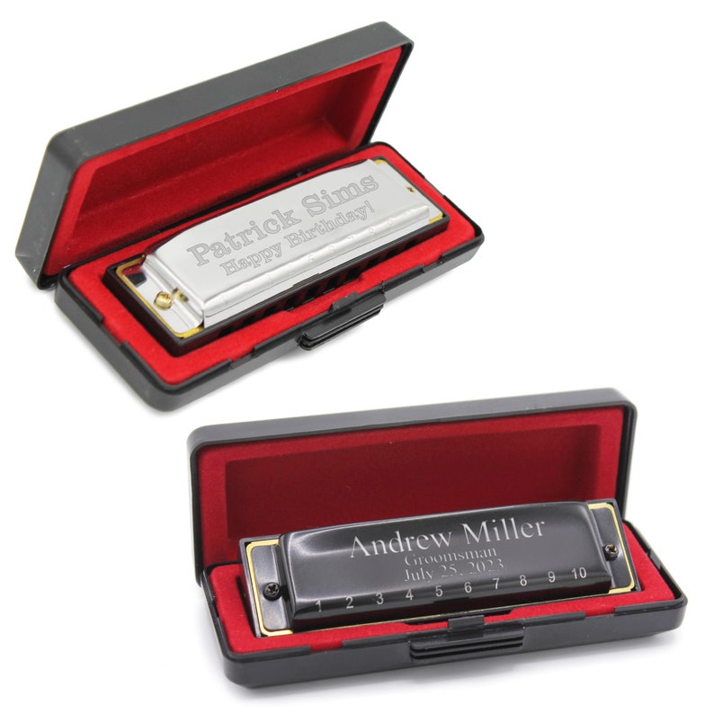 Personalized Stainless Steel Harmonica Groomsmen Gift - Etsy