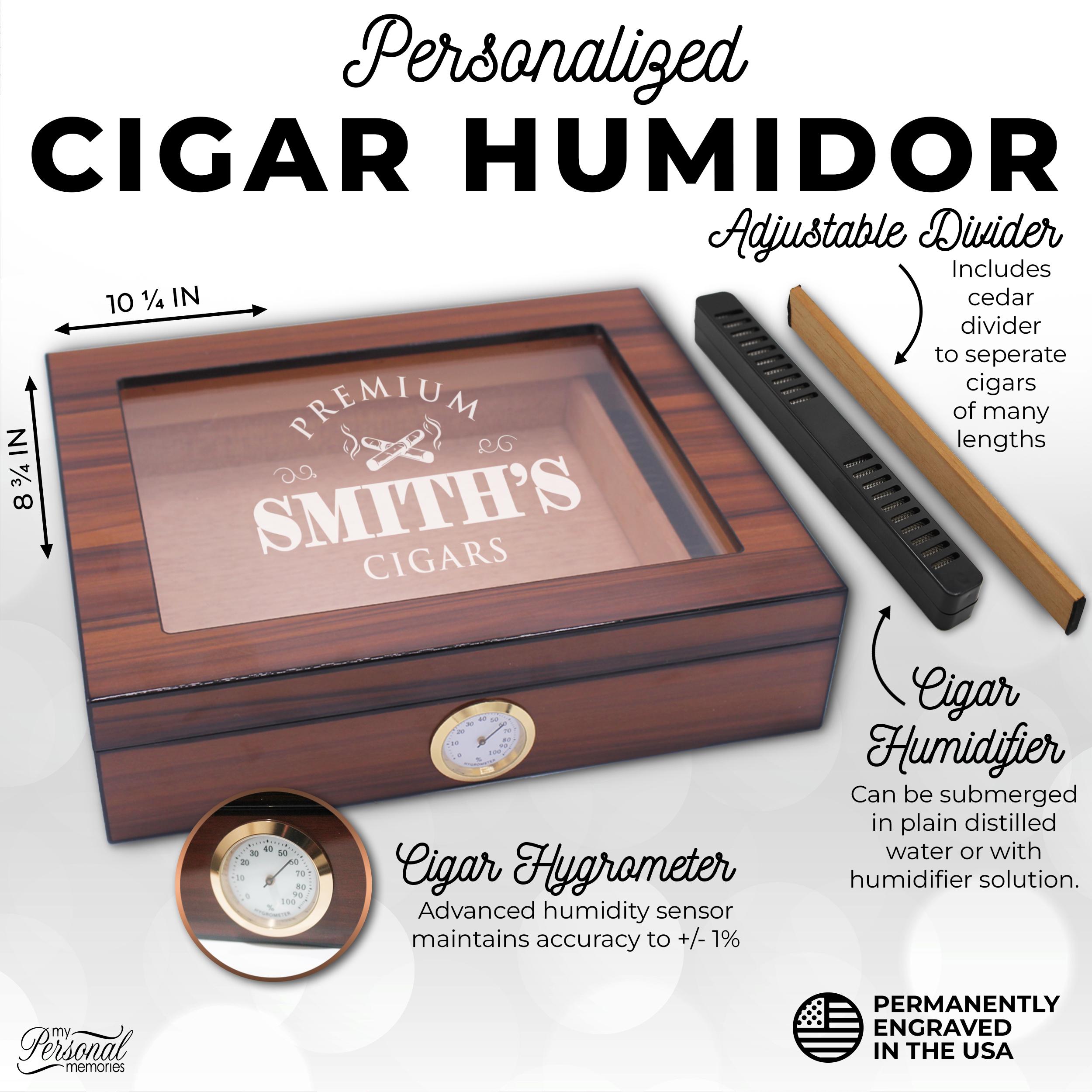 Personalized Cigar Box, Humidor for Cigars, Custom Cigar Humidor, Cigar ...