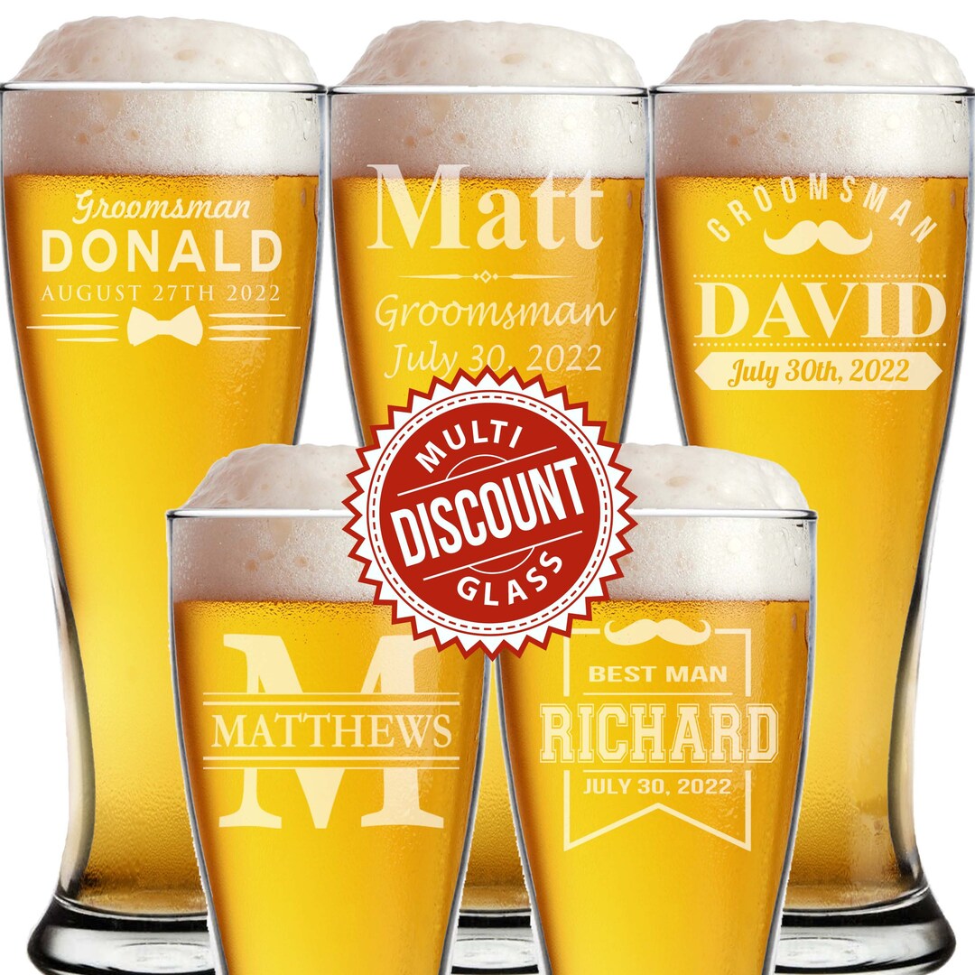 Personalized Pilsner Glasses, Custom Beer Glass, Engraved Beer Glass ...