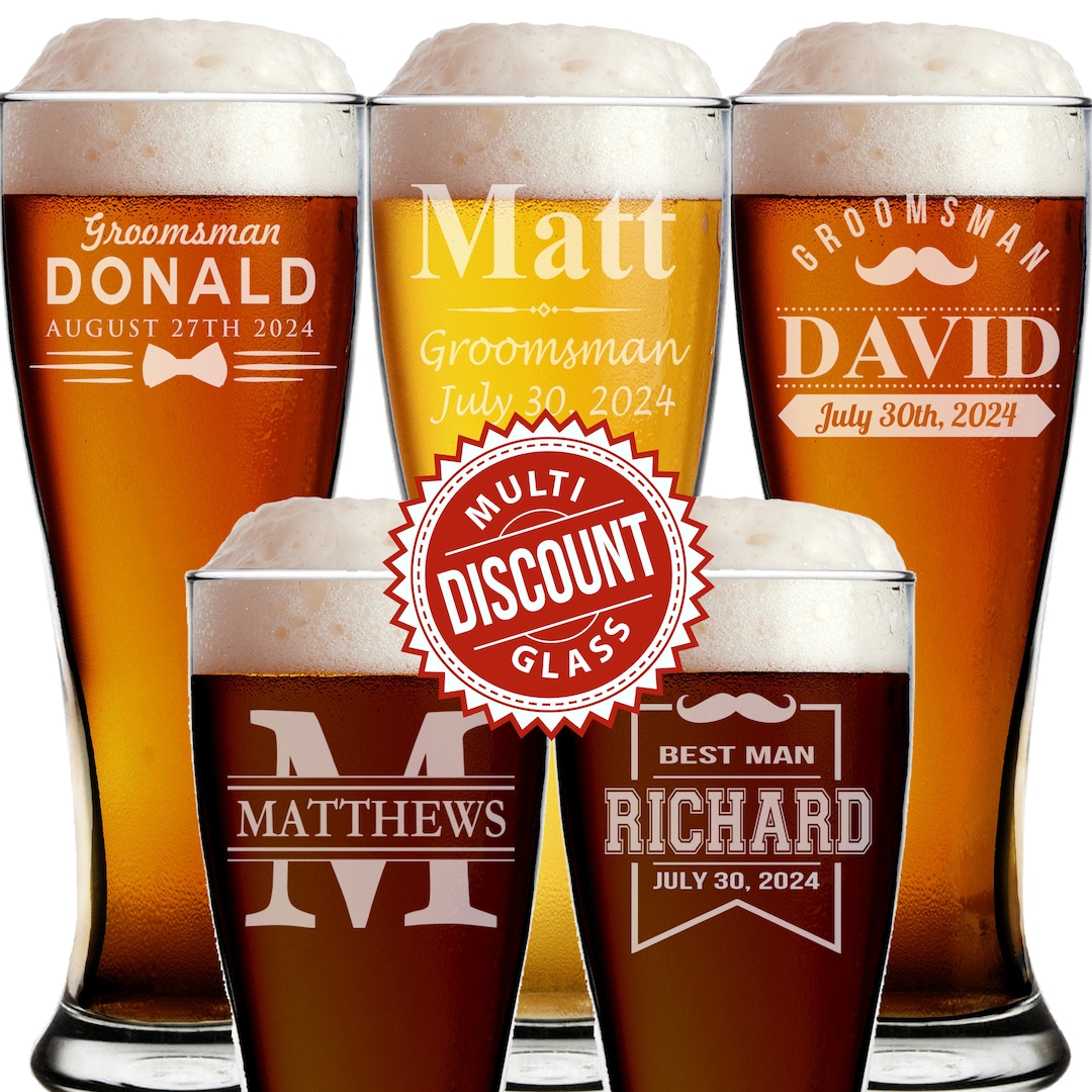Personalized Pilsner Glasses, Custom Beer Glass, Engraved Beer Glass ...