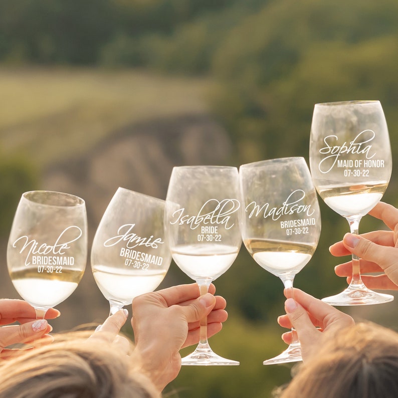 Engraved Wine Glasses Personalized Wine Glass Custom Wine - Etsy