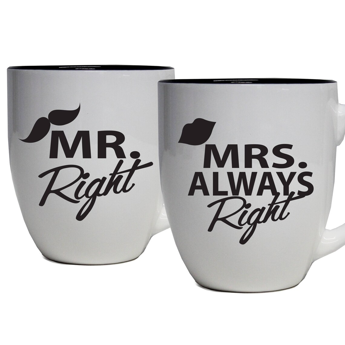 Mr Right and Mrs Always Right Coffee Mug Mr and Mrs Gifts | Etsy