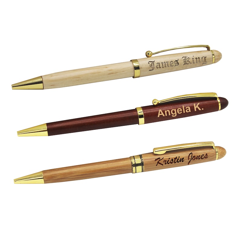 Custom Wood Pen, Monogrammed Wood Pen, Engraved Bamboo Pen ...