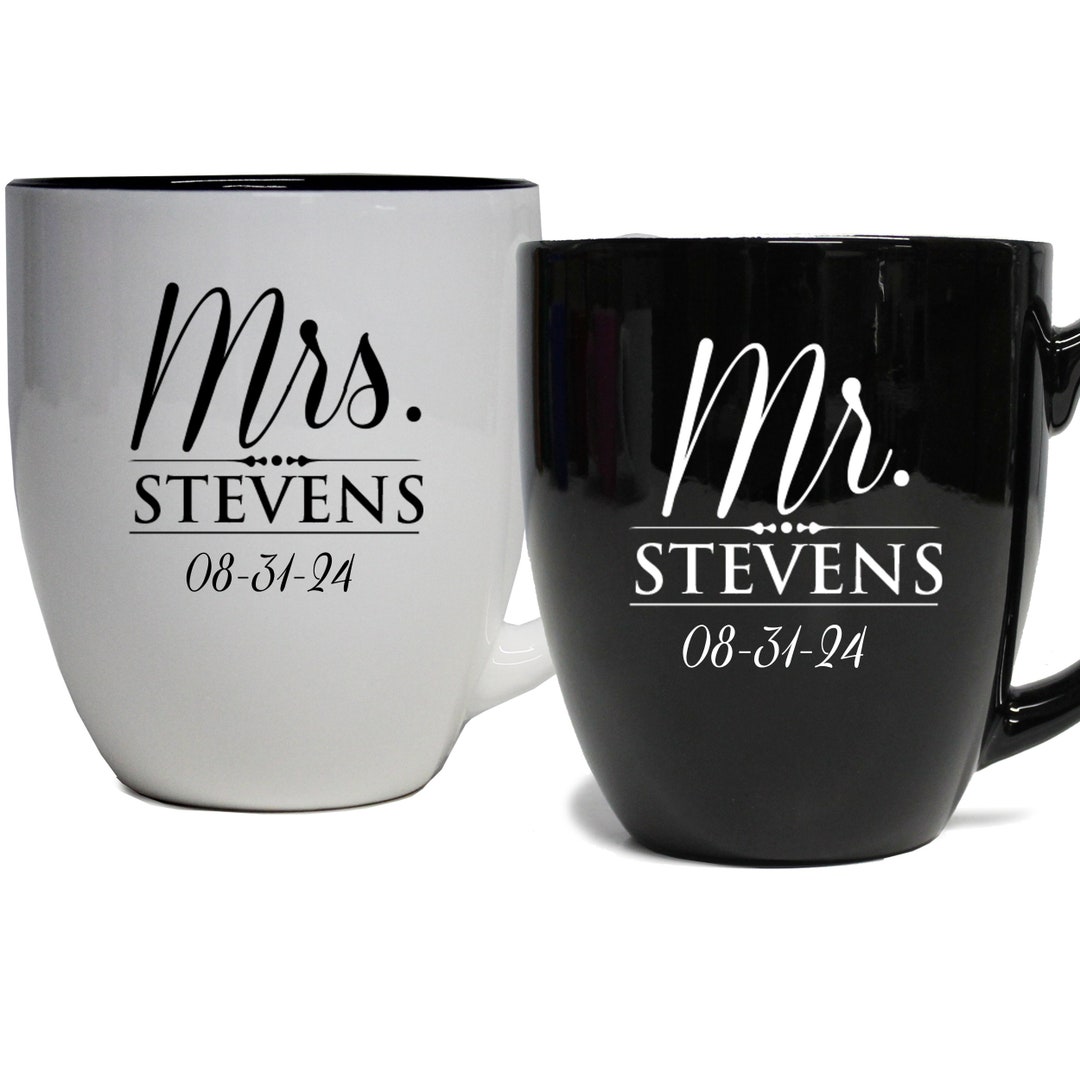 Couples Coffee Mugs, Wedding Coffee Cups, Newlywed Coffee Mugs ...