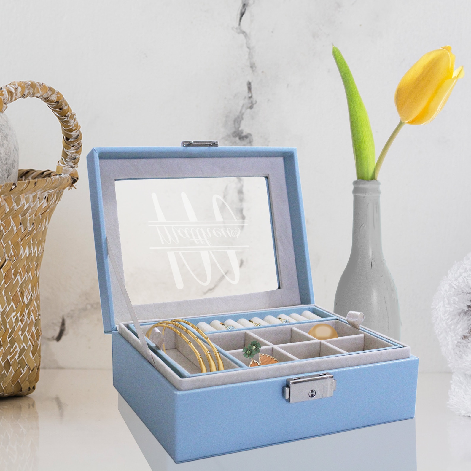 Jewelry Organizer Box Jewelry Case Leather Leather Jewelry - Etsy