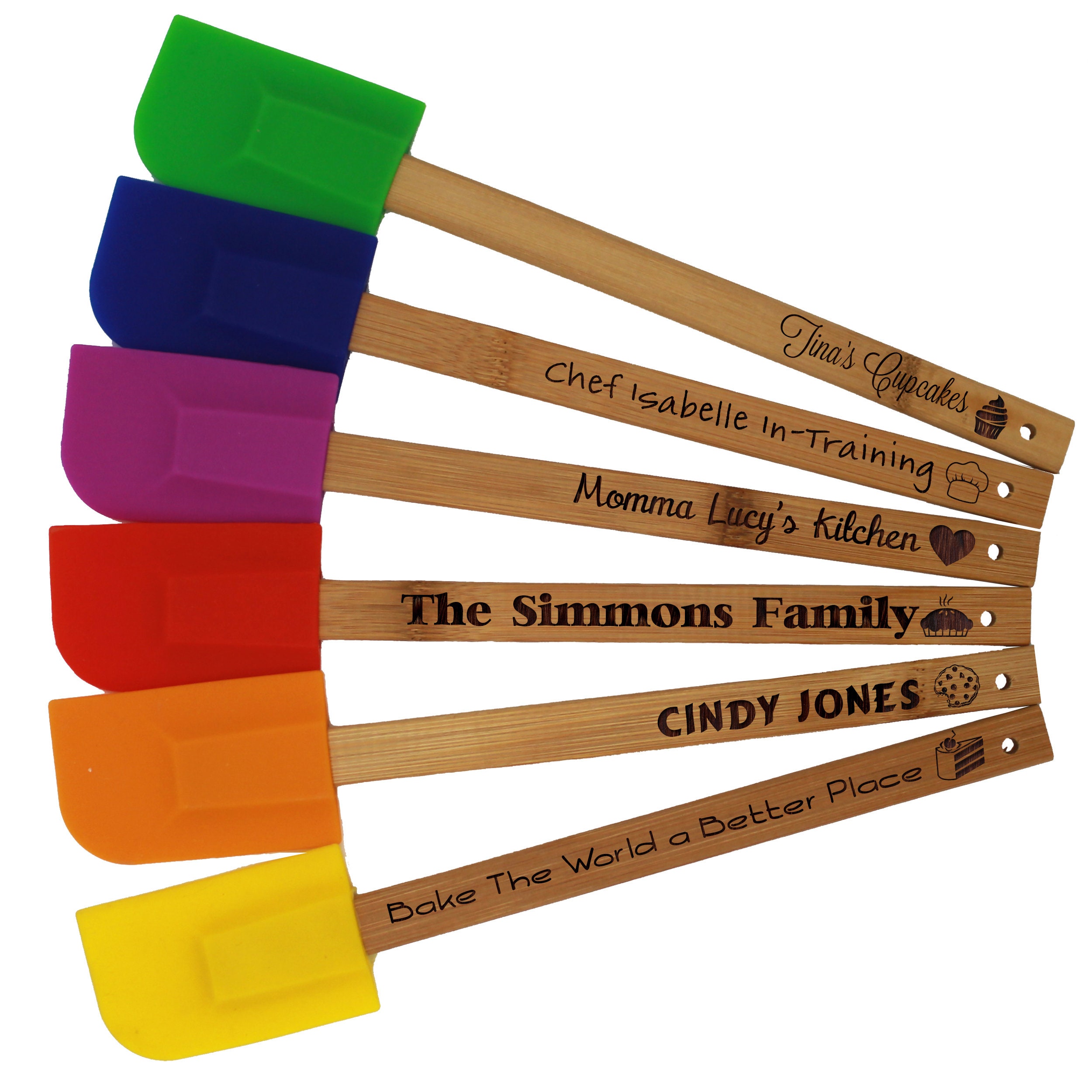 Spatula Silicone, Personalized Spatula, Kids Cooking Party Favors ...