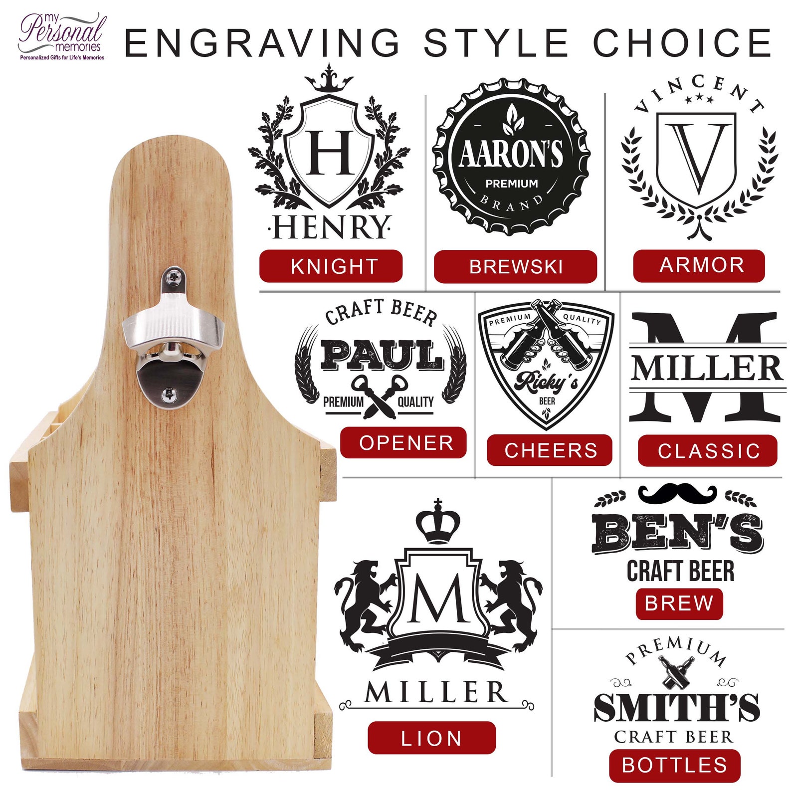 Personalized Beer Caddy, Custom Beer Carrier With Bottle Opener ...