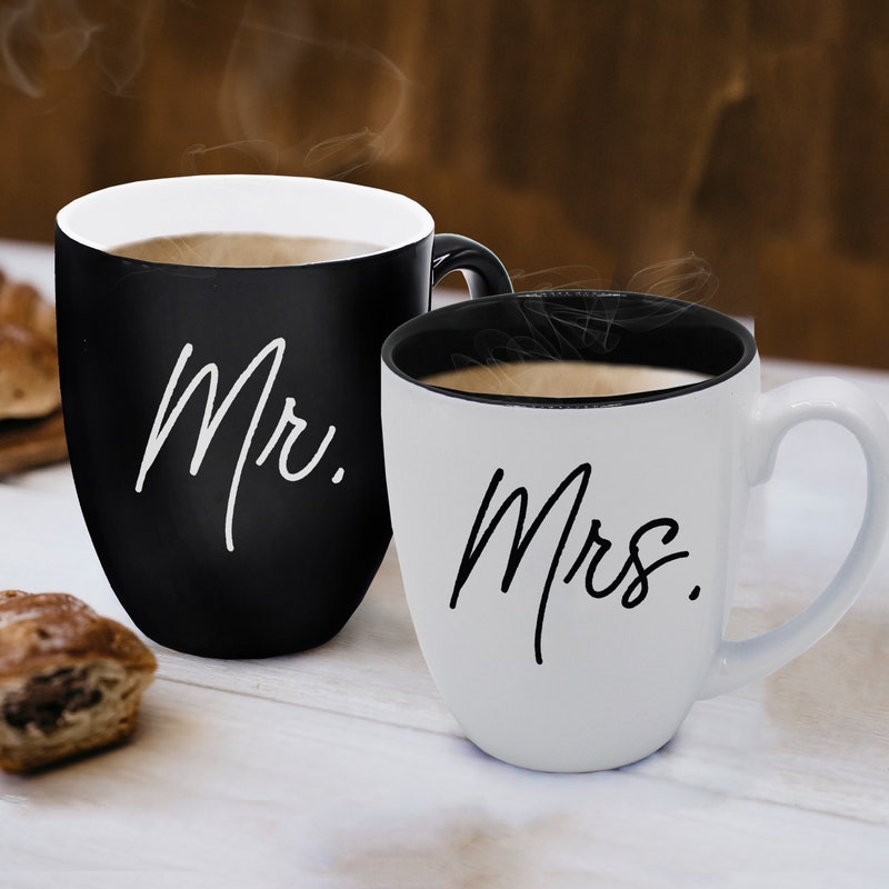 Mr and Mrs Coffee Mug Sets - Etsy