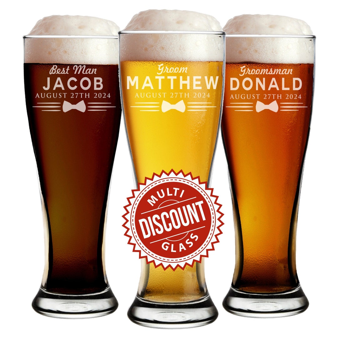 Personalized Pilsner Glass, Engraved Beer Glass, Custom Beer Glass ...